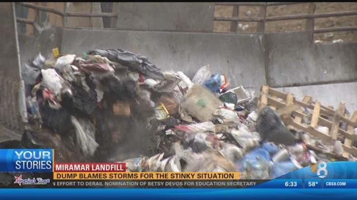Dump blames storms for the stinky situation | cbs8.com