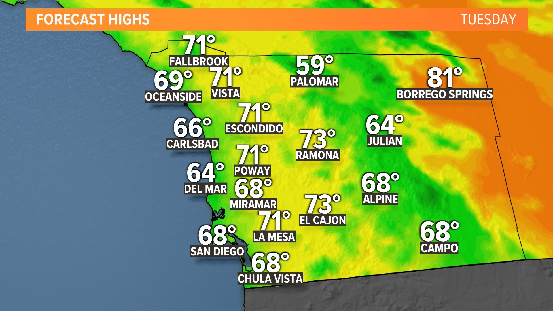 Stormy weather keeps things chilly, wet in San Diego County | cbs8.com