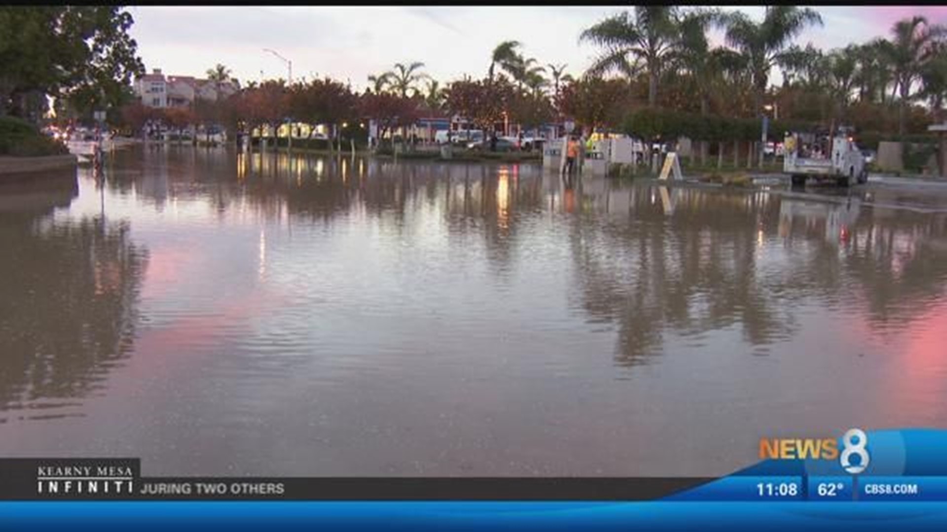 Water main break causes huge mess in Coronado | cbs8.com
