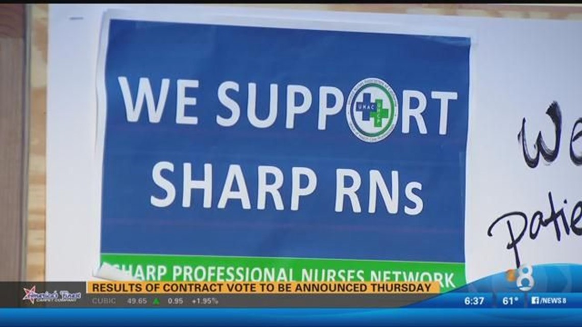 Sharp nurses ratify new three-year contract, includes wage increases | cbs8.com