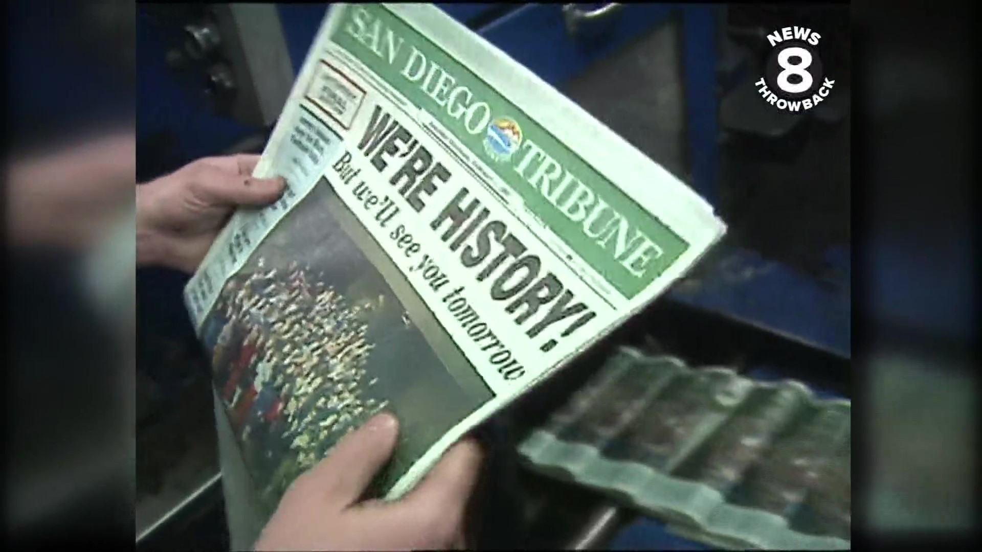 San Diego Evening Tribune on its last day in 1992 | cbs8.com