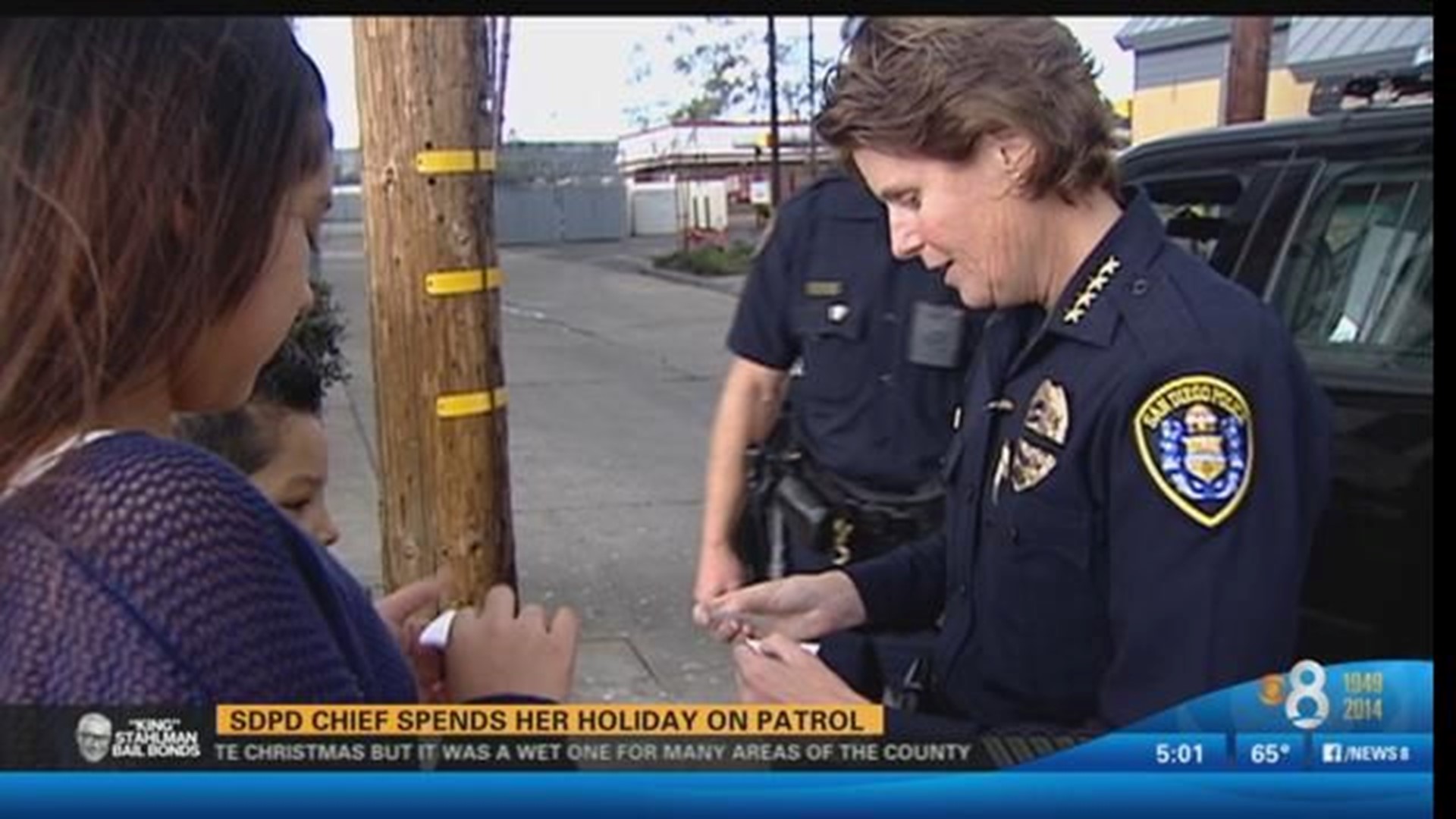 SDPD Chief spends her holiday on patrol | cbs8.com