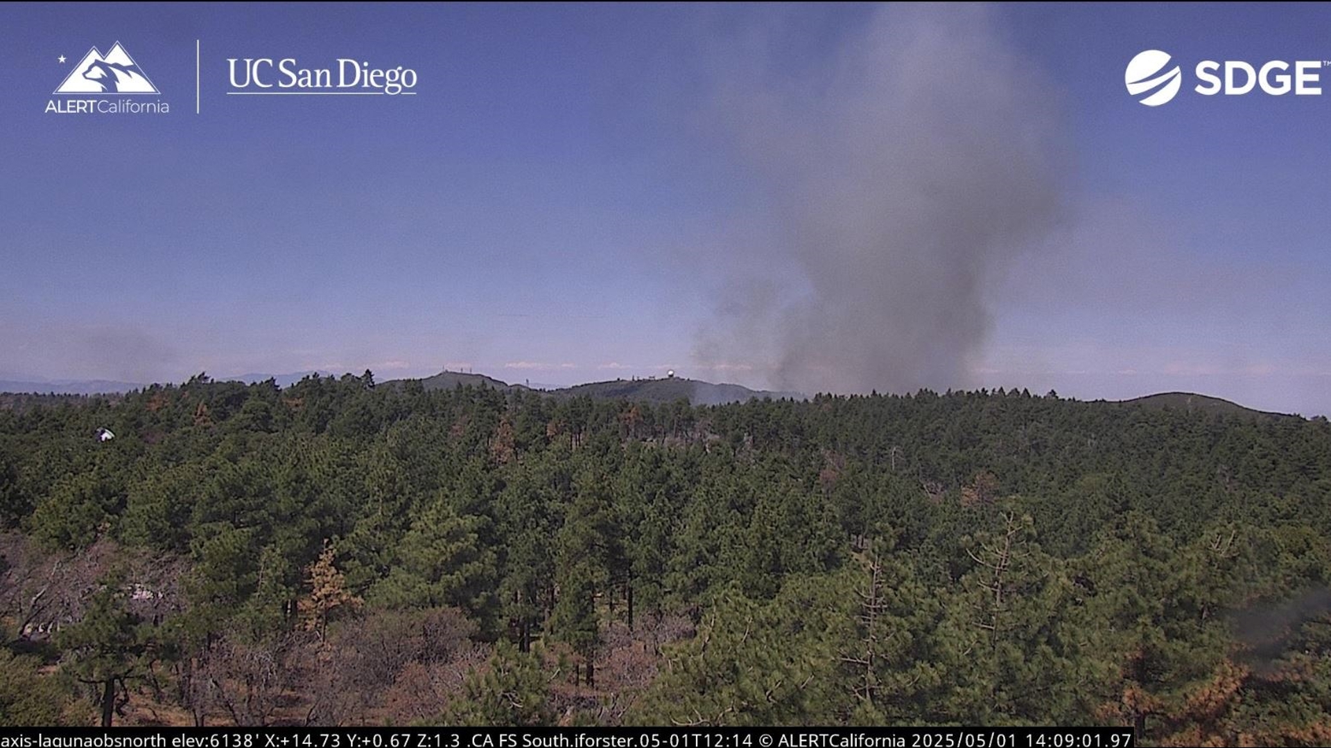 Brush fire, smoke, flames in San Diego near Julian | cbs8.com