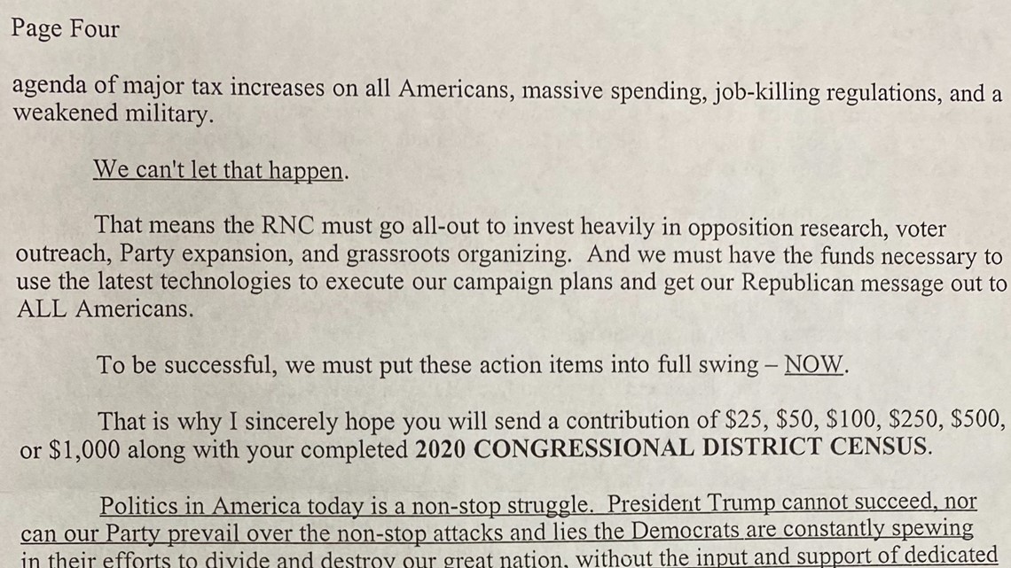 RNC mailer looks like 'imitation census' form | cbs8.com