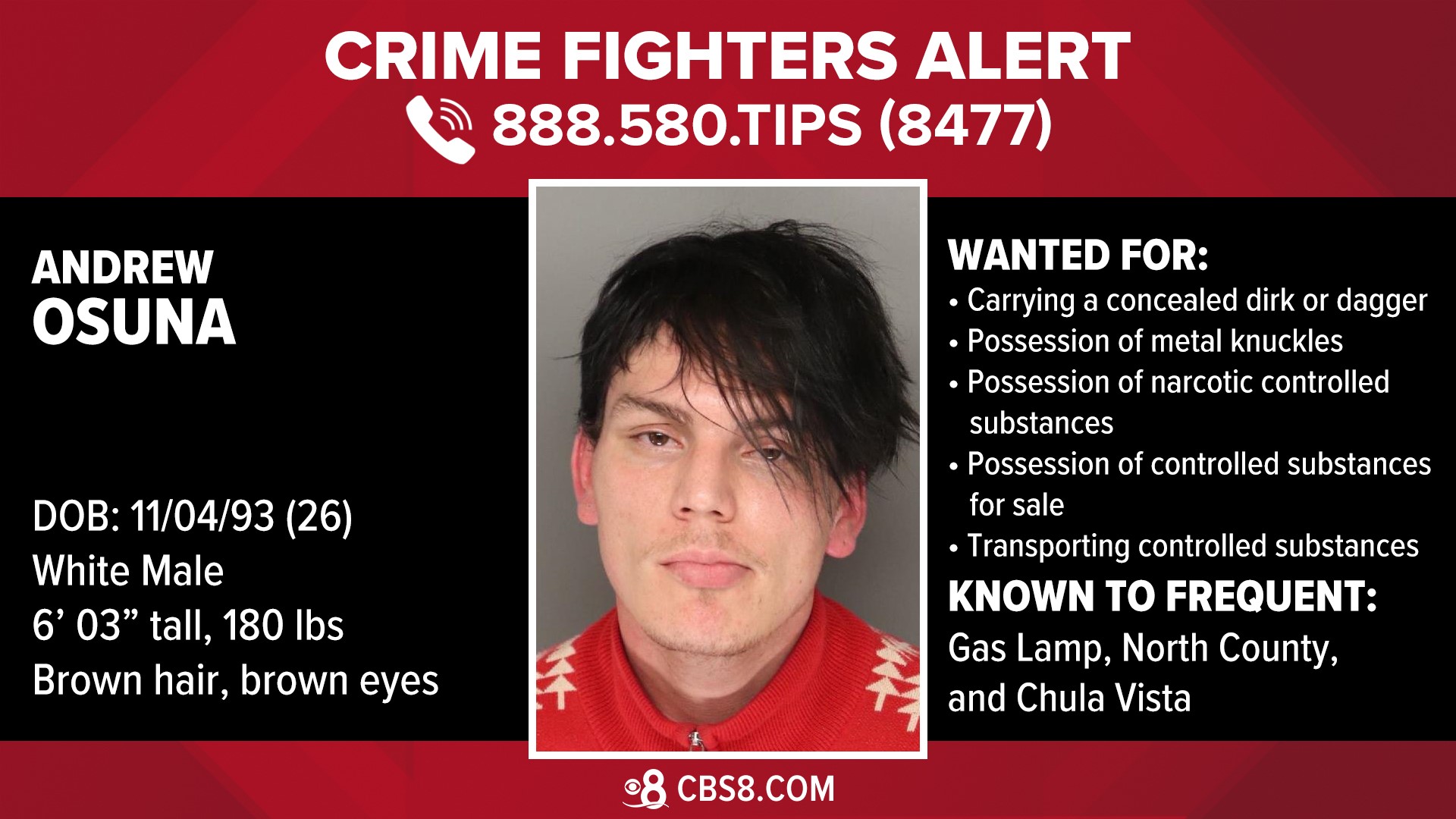 Andrew Osuna-Wanted | cbs8.com