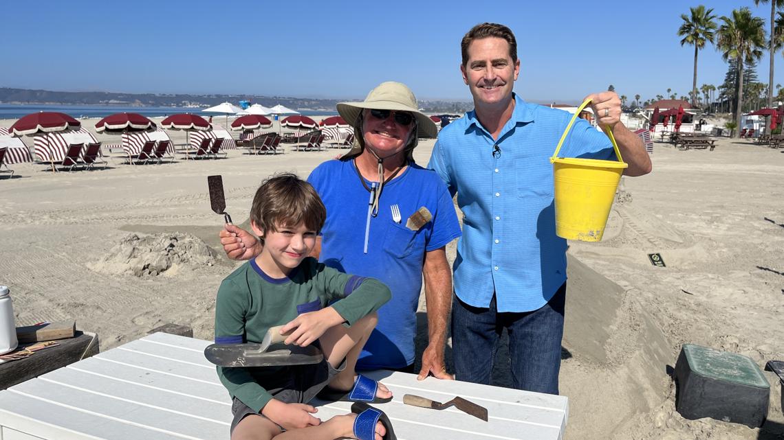 Coronado's Sandcastle man honors Les Misérables | cbs8.com