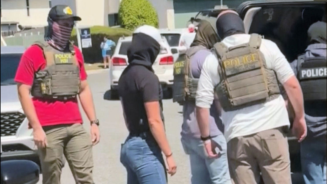 Masked HSI agents arrest Spring Valley couple | cbs8.com