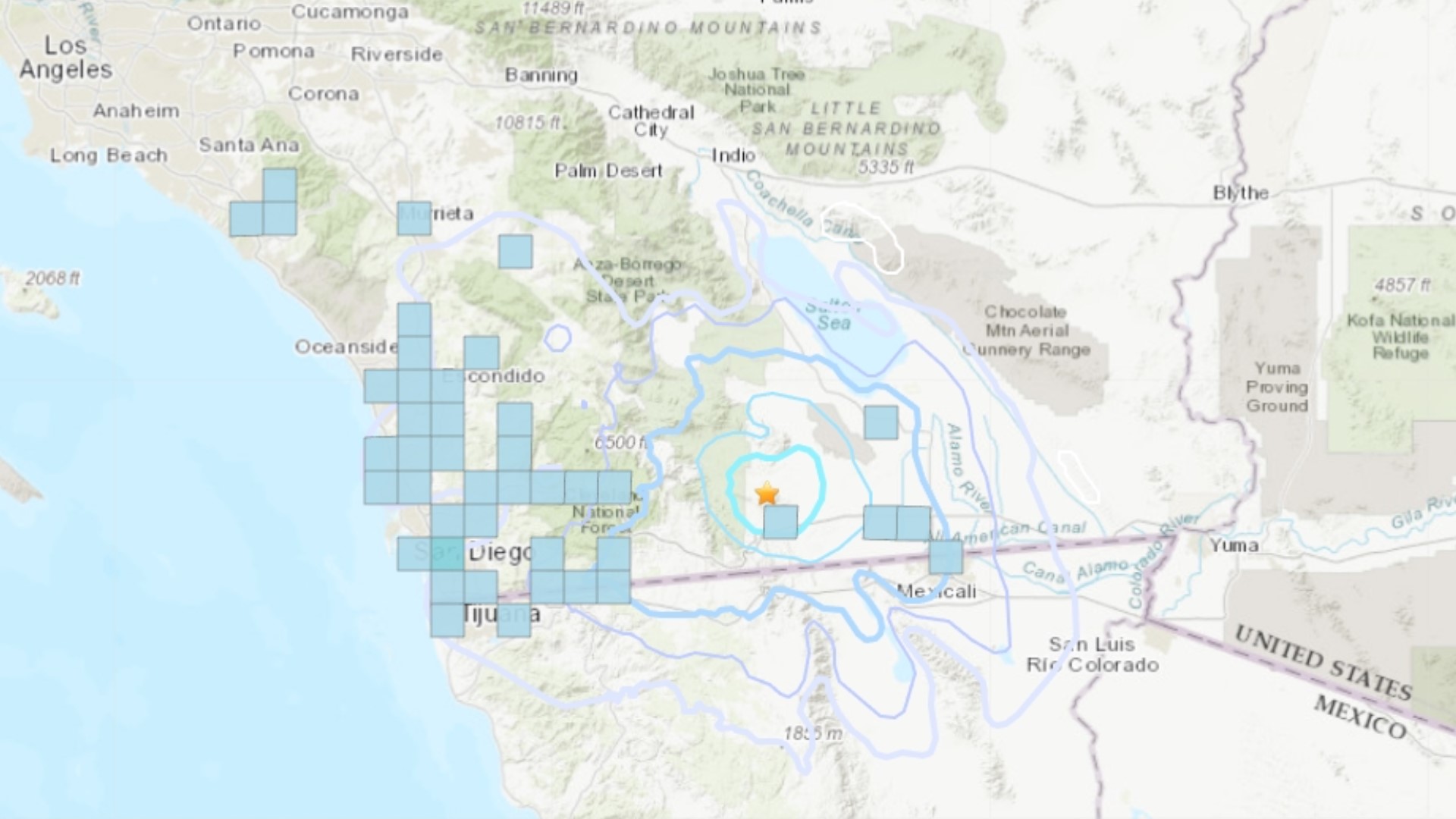 Earthquake near Ocotillo felt across San Diego | cbs8.com