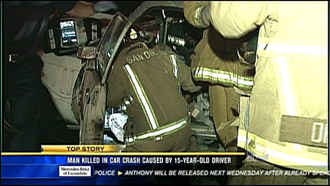Man killed in car crash caused by teen driver | cbs8.com