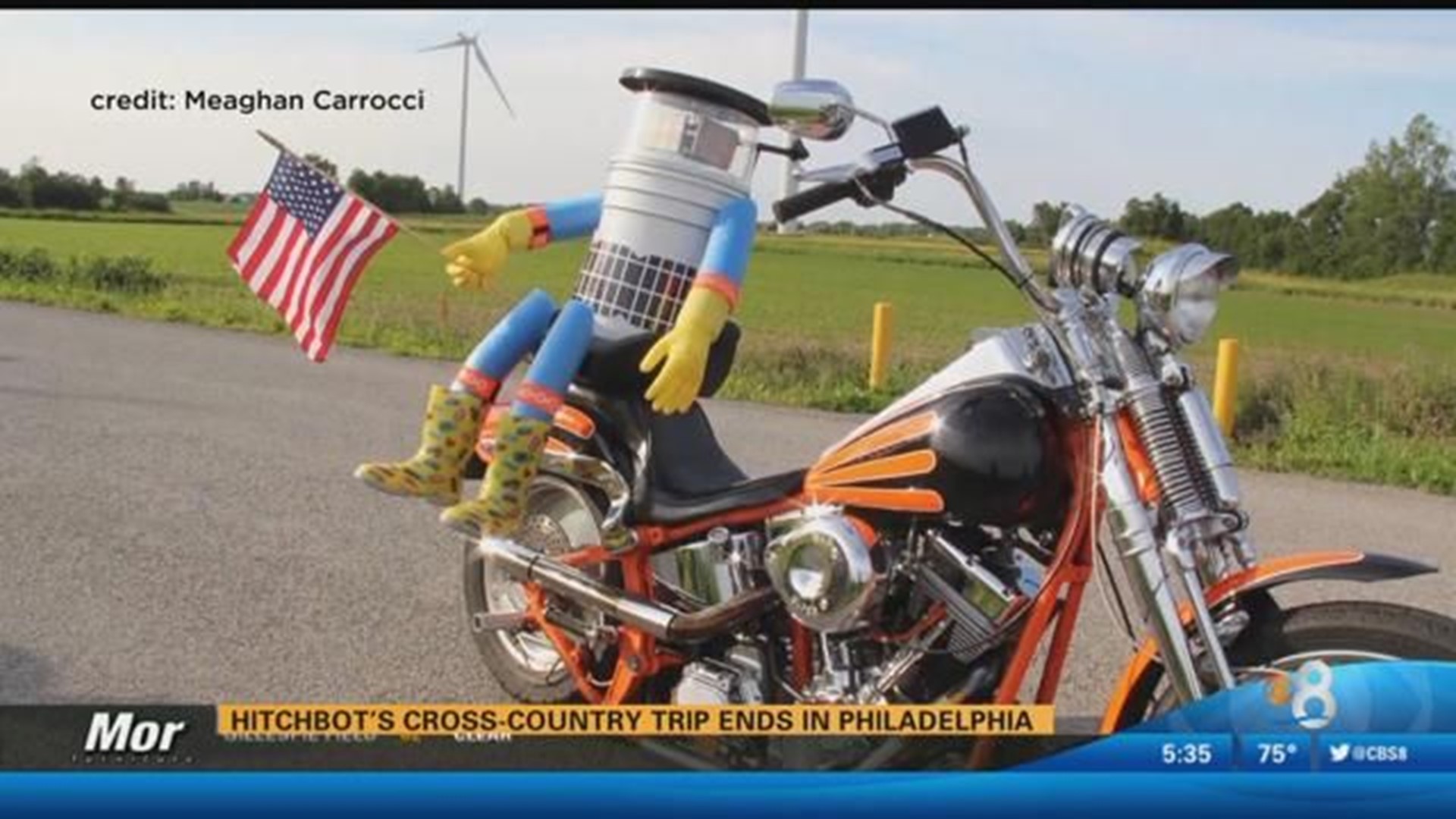 Hitchhiking robot's cross-country trip in US ends in Philly | cbs8.com