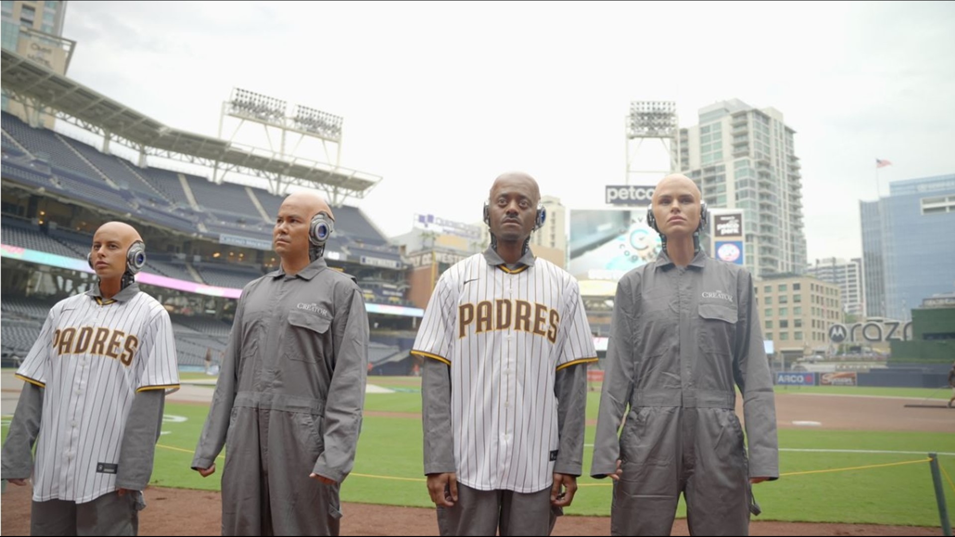 AI robots from The Creator surprise San Diego Padres | cbs8.com
