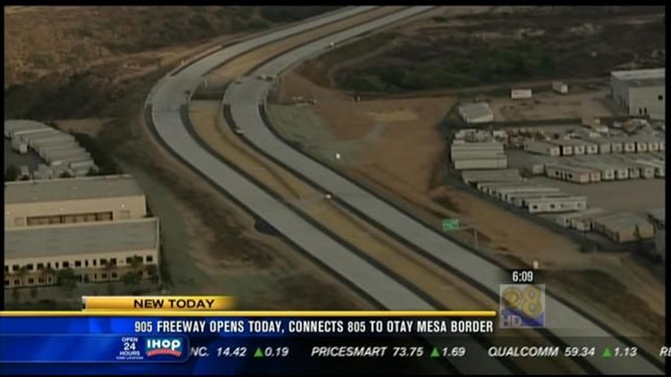 SR-905 opens, connects 805 to Otay Mesa border entry | cbs8.com