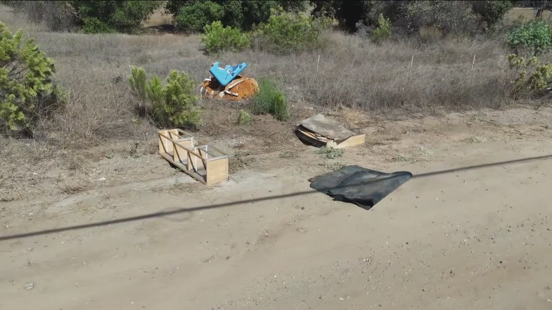 Lakeside residents frustrated by illegal dumping near Highway 67 | cbs8.com