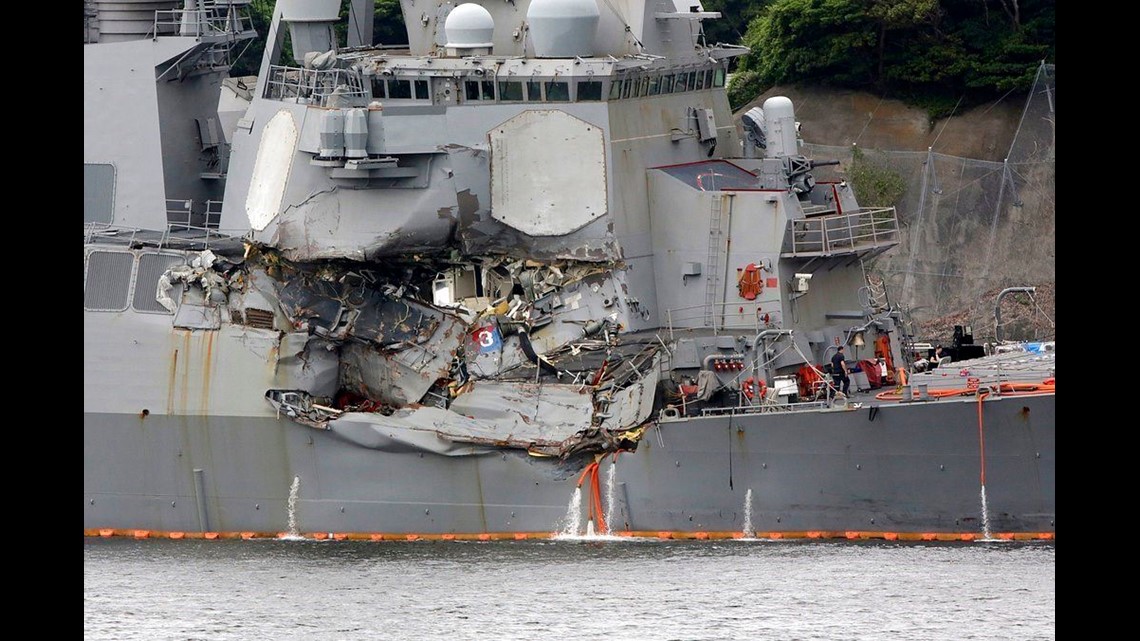 New report reveals the causes in two U.S. Navy ship collisions | cbs8.com