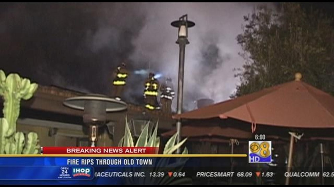 Raging fire damages 3 historic Old Town buildings | cbs8.com