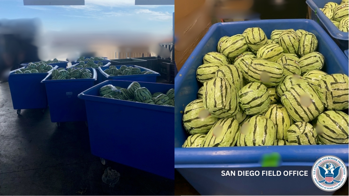 CBP officials seize meth hidden in celery, watermelon shipments | cbs8.com