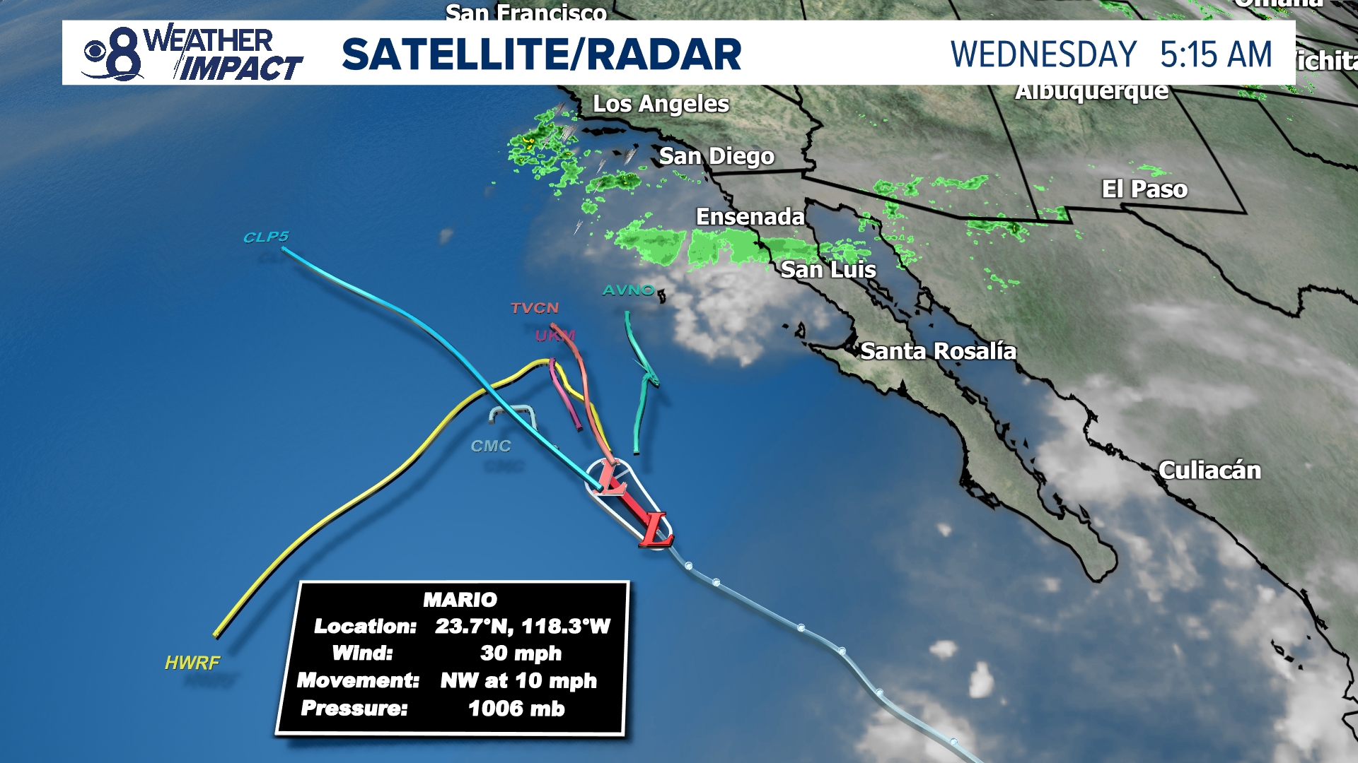 San Diego Weather | Tropical Storm Mario brings rain, thunderstorms ...