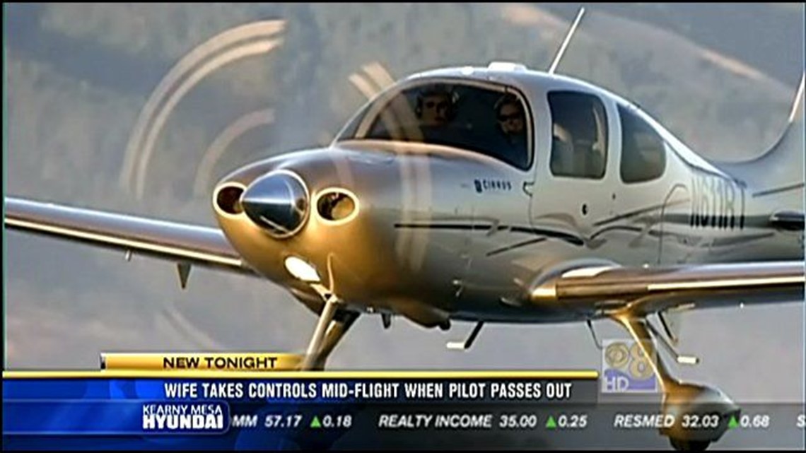 Wife takes plane controls mid-flight when pilot passes out | cbs8.com