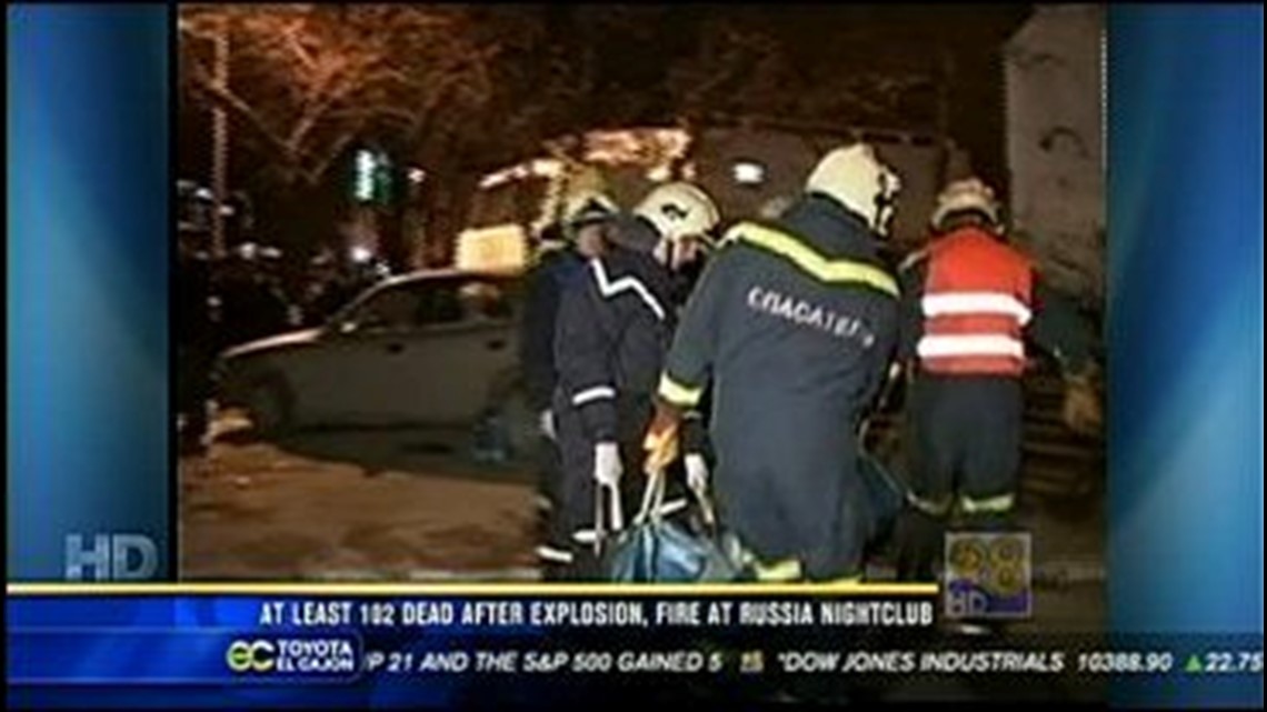 Russian nightclub fire kills at least 106 | cbs8.com