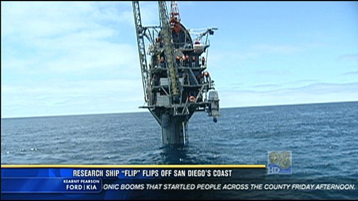 Research ship FLIP flips off San Diego's coast | cbs8.com
