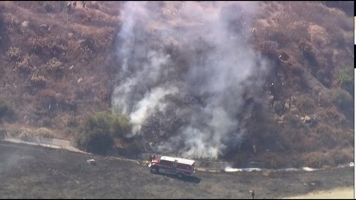 Vegetation fire in Bonsall, CA | cbs8.com
