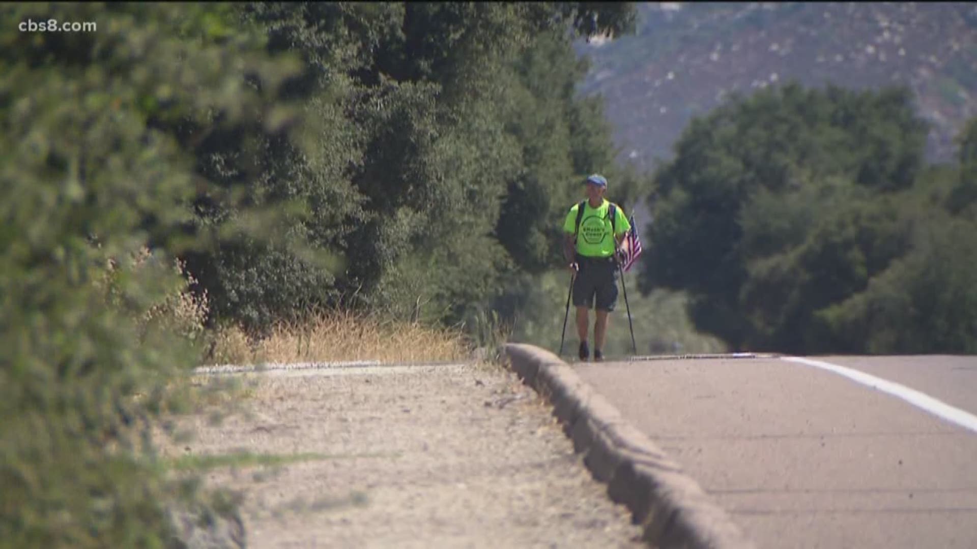 Man finishes 3,300 mile journey in San Diego | cbs8.com