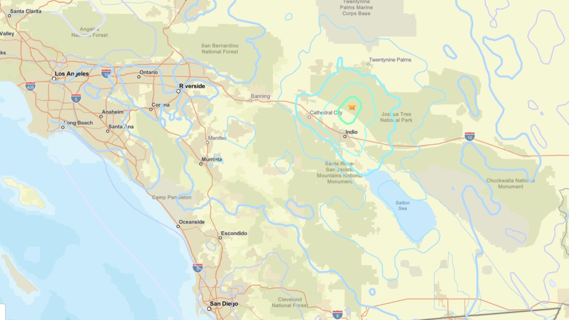 Did you feel it? Earthquake recorded off Indio Hills in Riverside ...