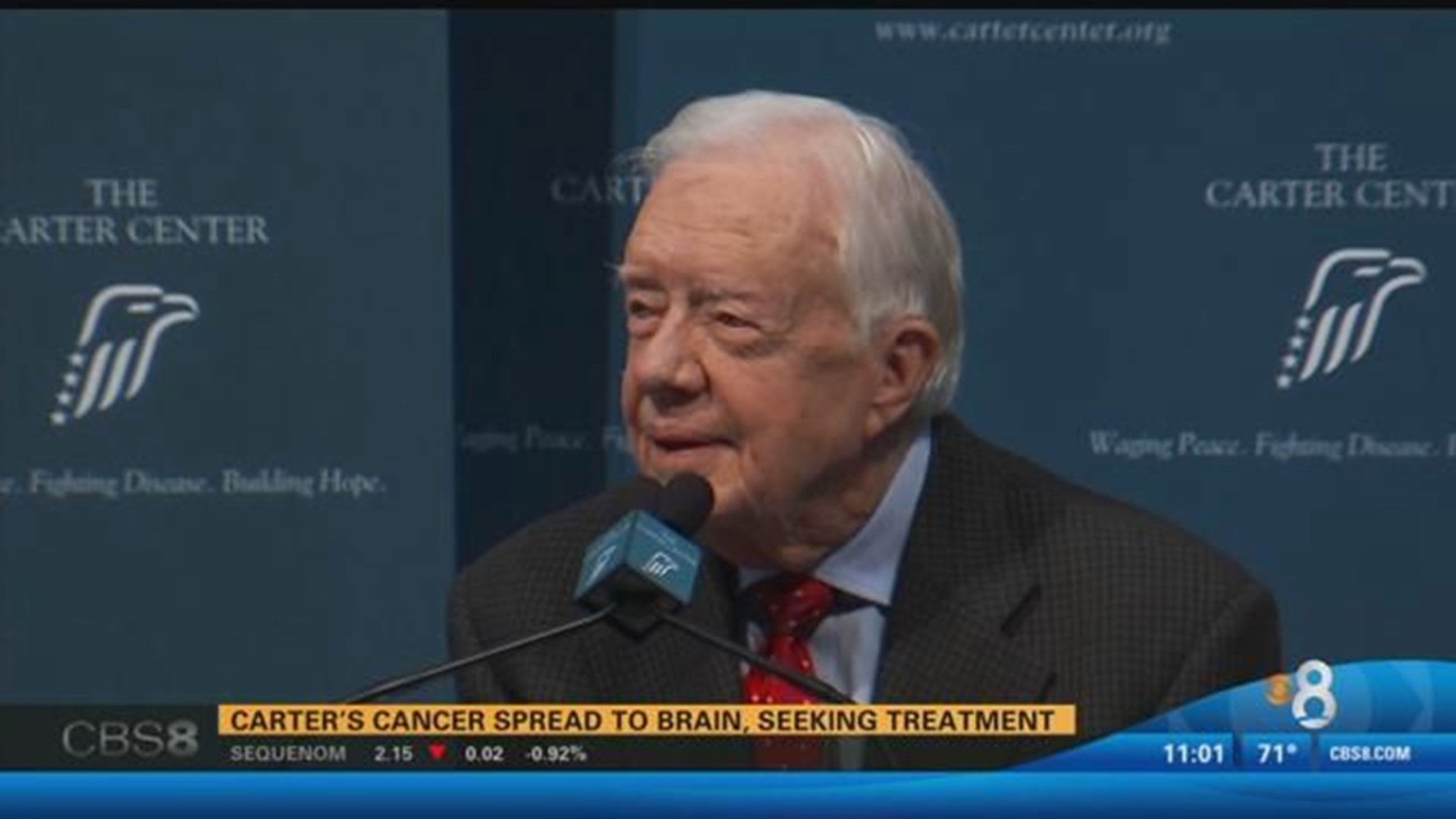 As cancer treatment begins, Carter to scale back on work | cbs8.com