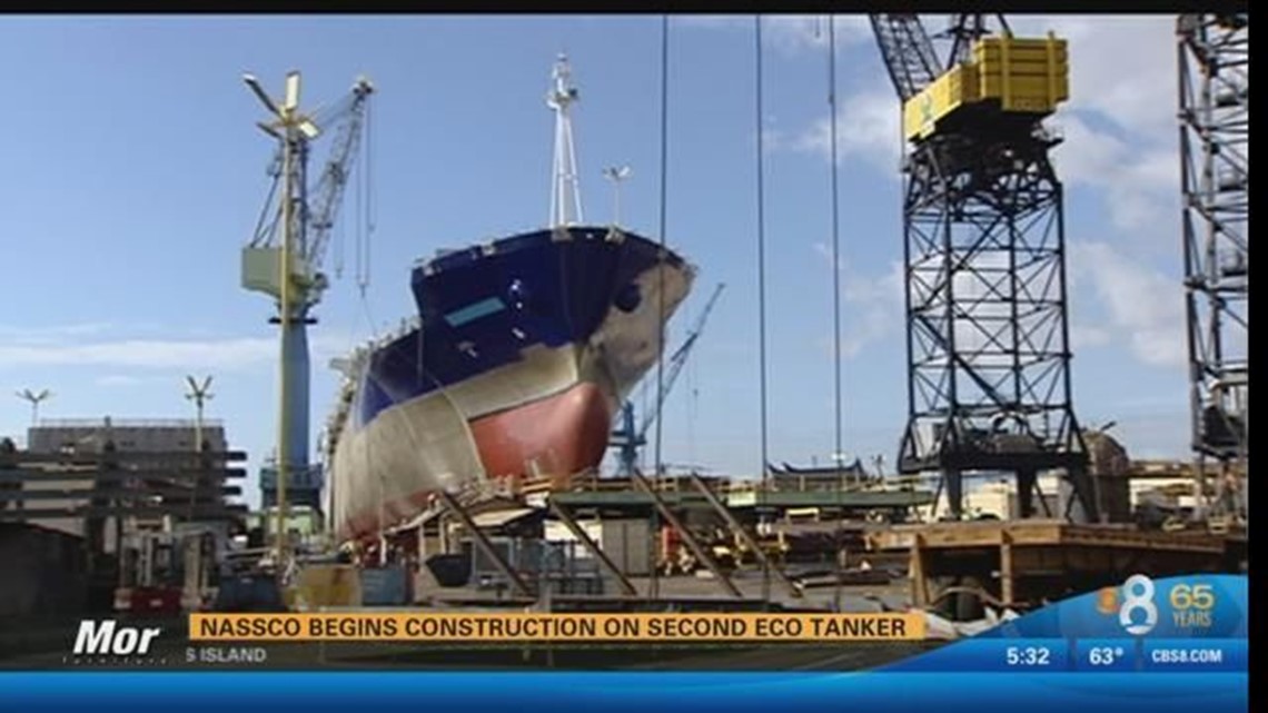 NASSCO begins construction on second eco-tanker | cbs8.com