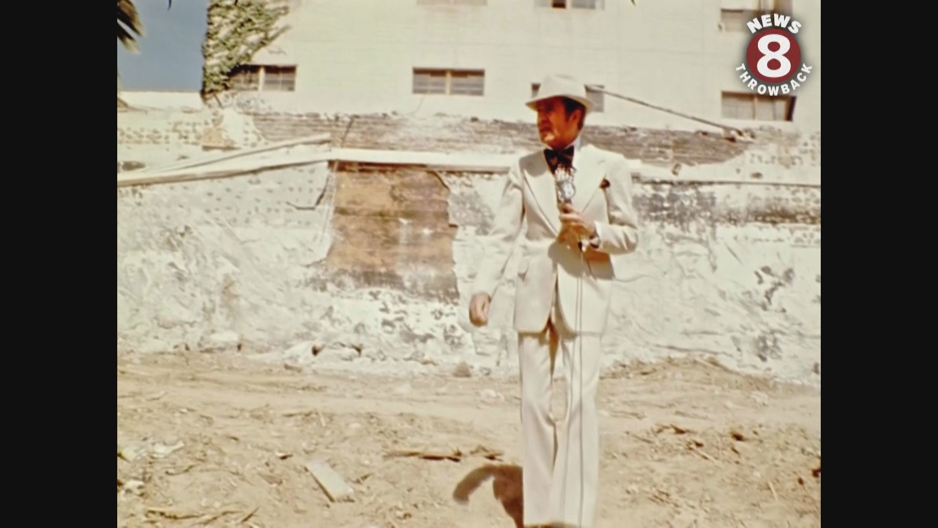 Bob Dale explores the rubble of the old KFMB studios in 1977 | cbs8.com