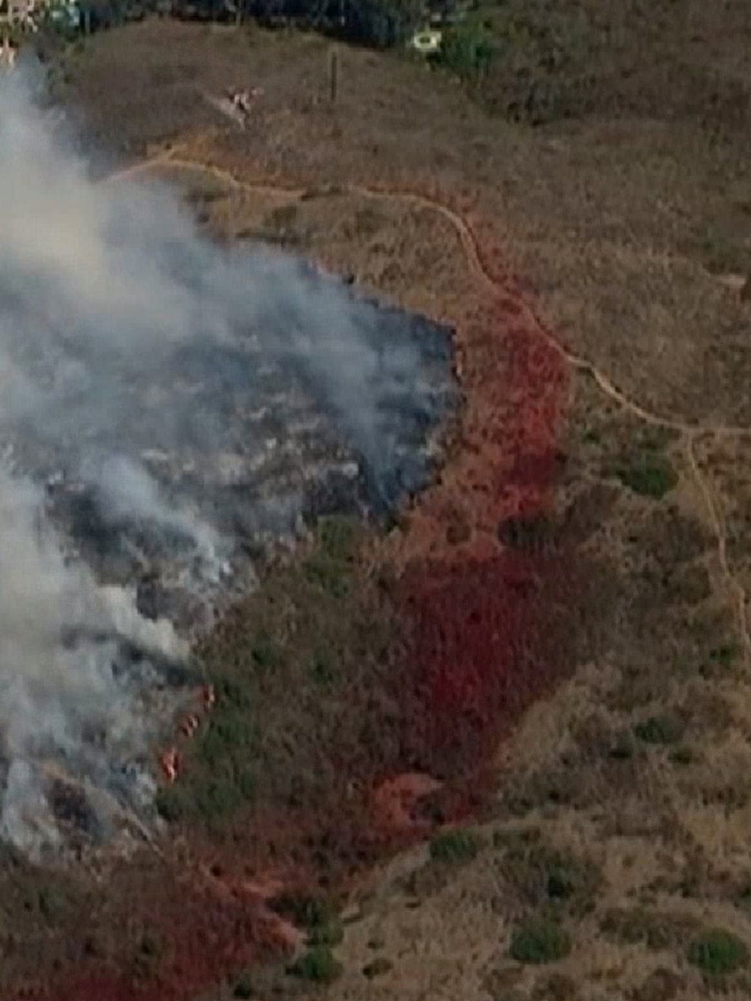 Brush fire, smoke, flames, any evacuations, map in Rancho Bernardo, San ...