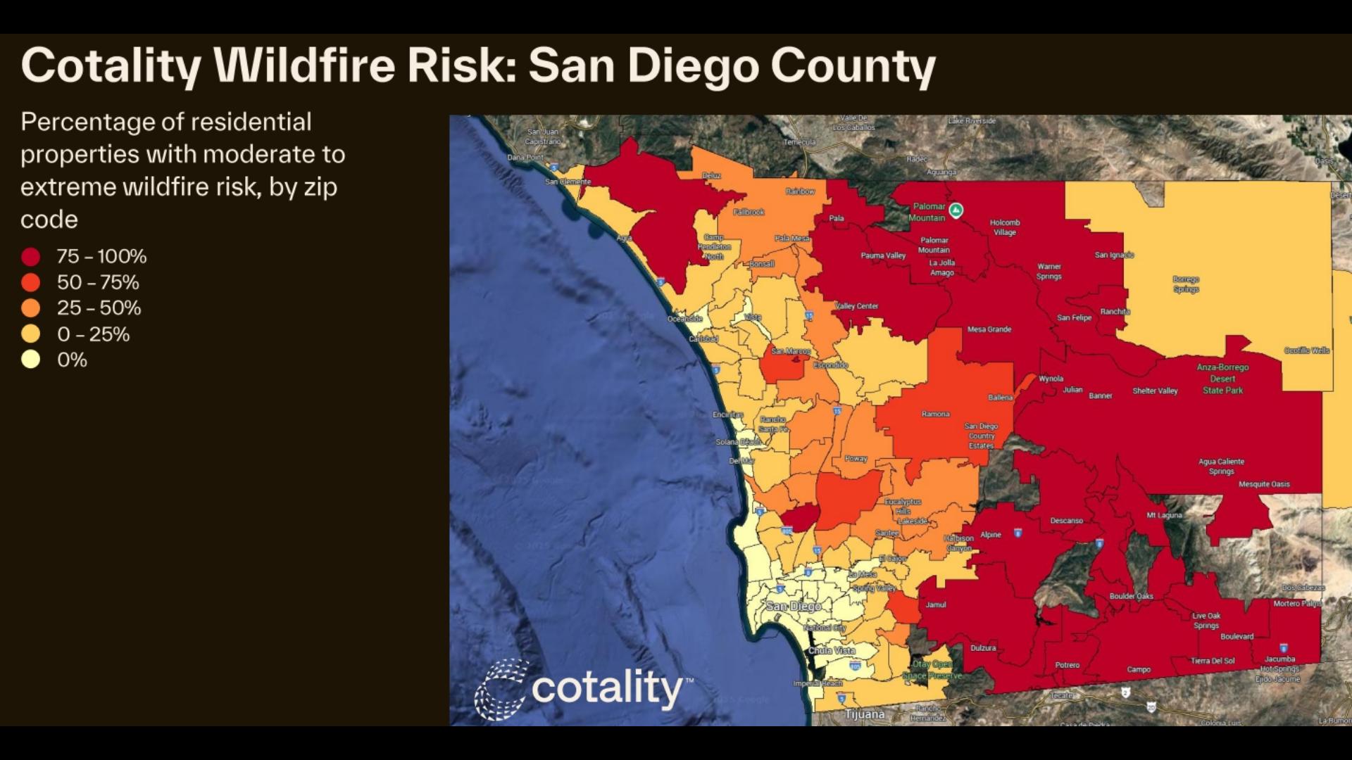 Zip codes with the highest fire risk in San Diego County amid dry ...