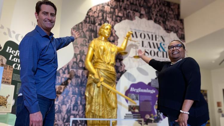 Golden Goddess stands tall at San Diego History Center | cbs8.com