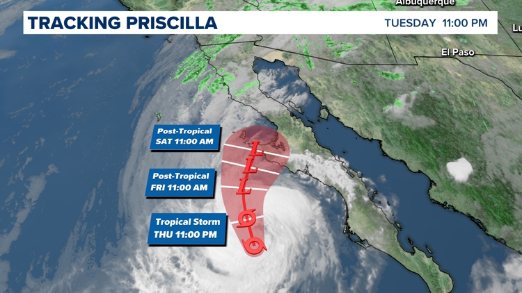 Hurricane Priscilla 2025 California | cbs8.com
