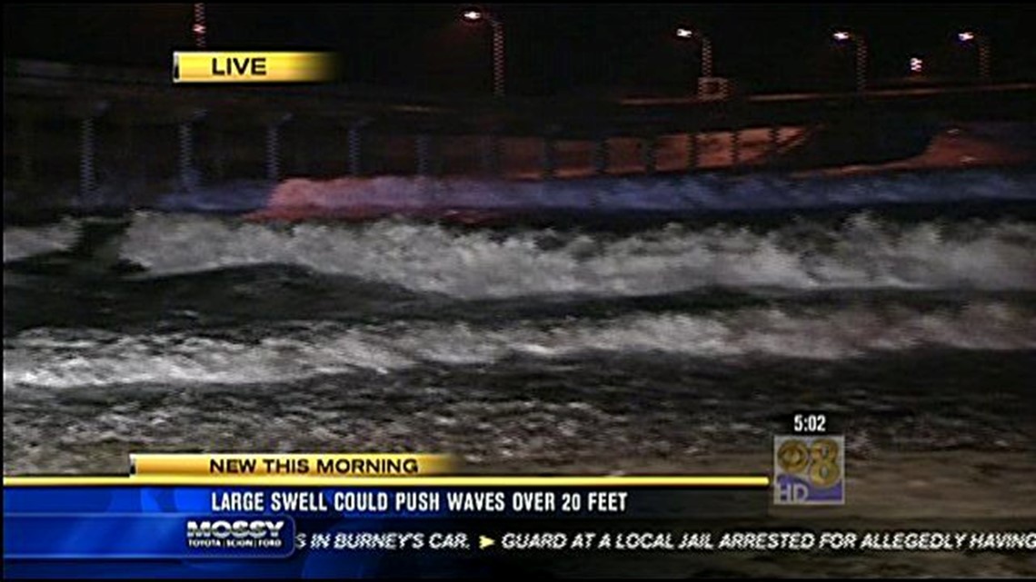 Large swell could push waves over 20 feet | cbs8.com