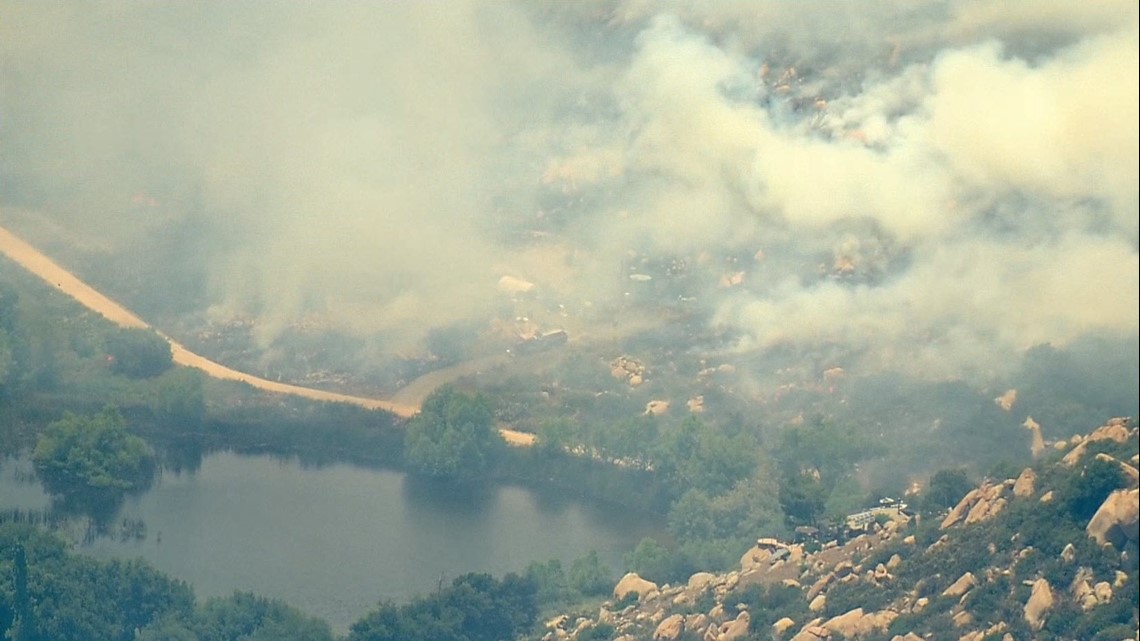 100-acre Skyline Fire near Jamul fully contained as of Sunday evening ...