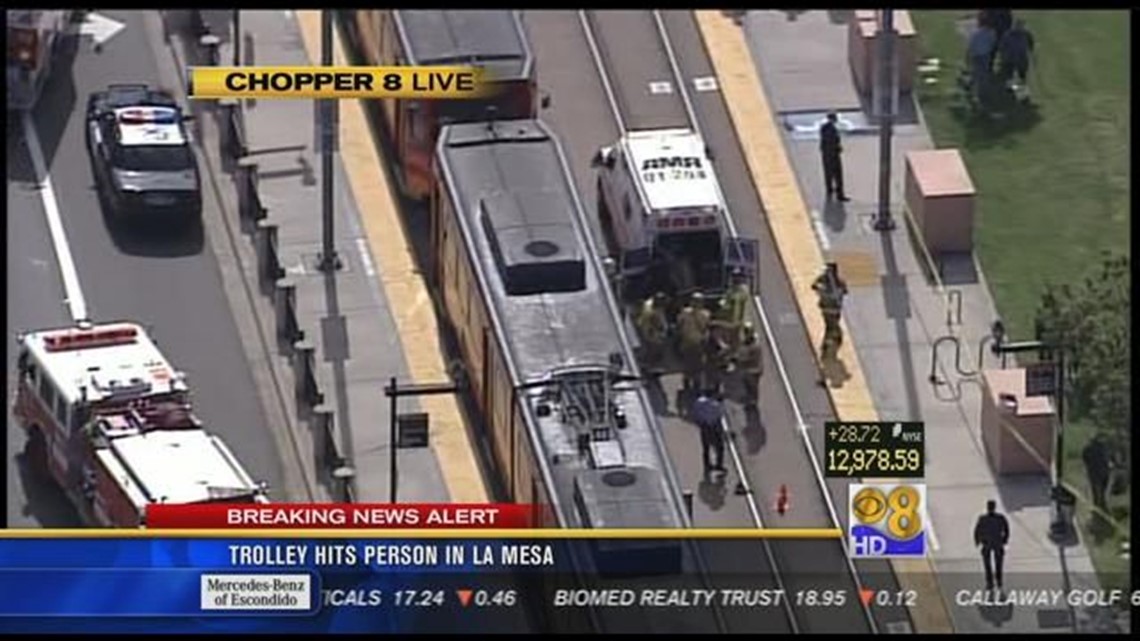Teen struck by trolley in La Mesa | cbs8.com