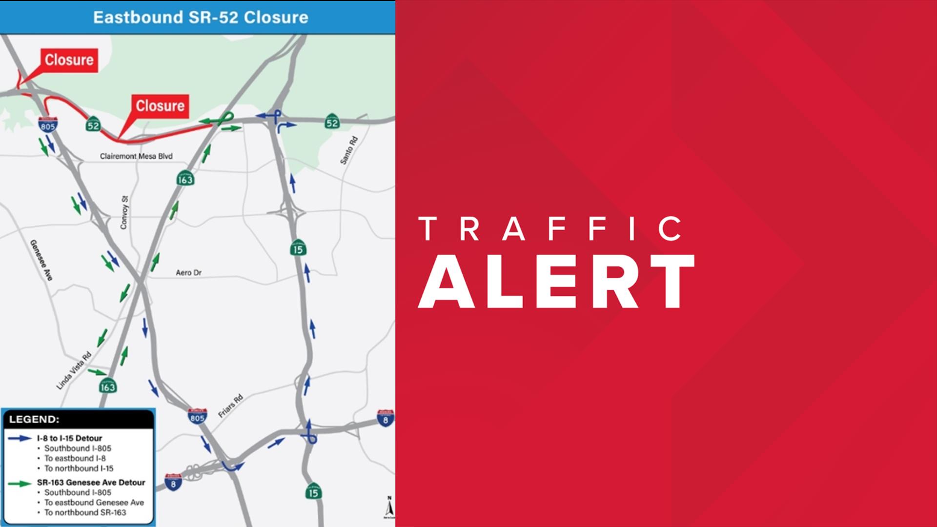 Road closure SR-52, alternative routes, map | cbs8.com