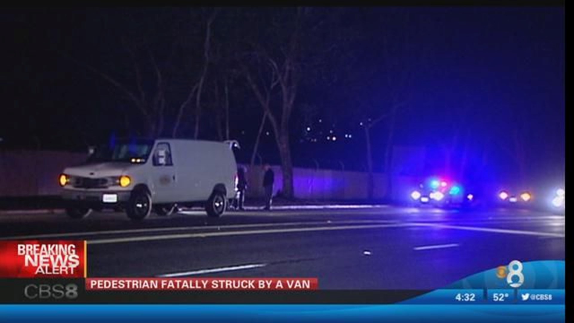 Pedestrian fatally struck by van | cbs8.com