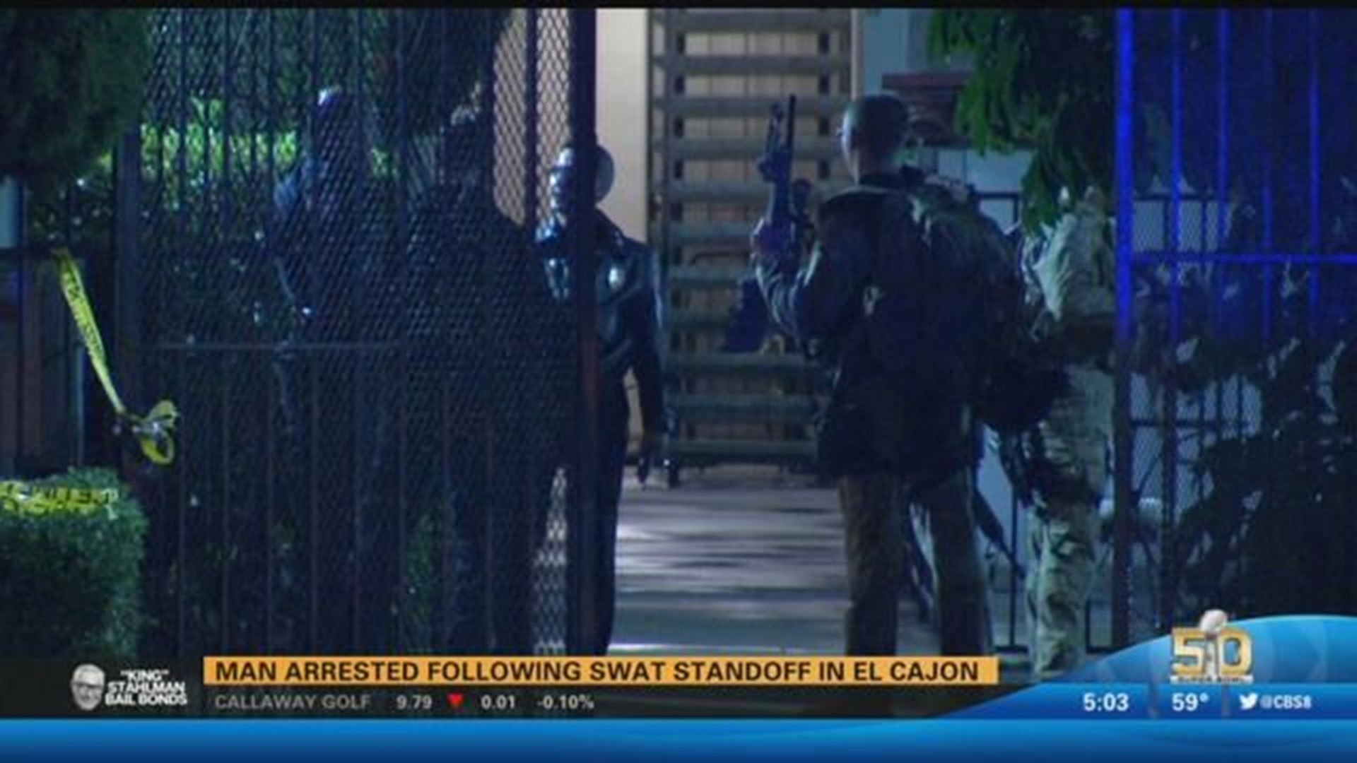 Man Arrested Following Swat Standoff In El Cajon