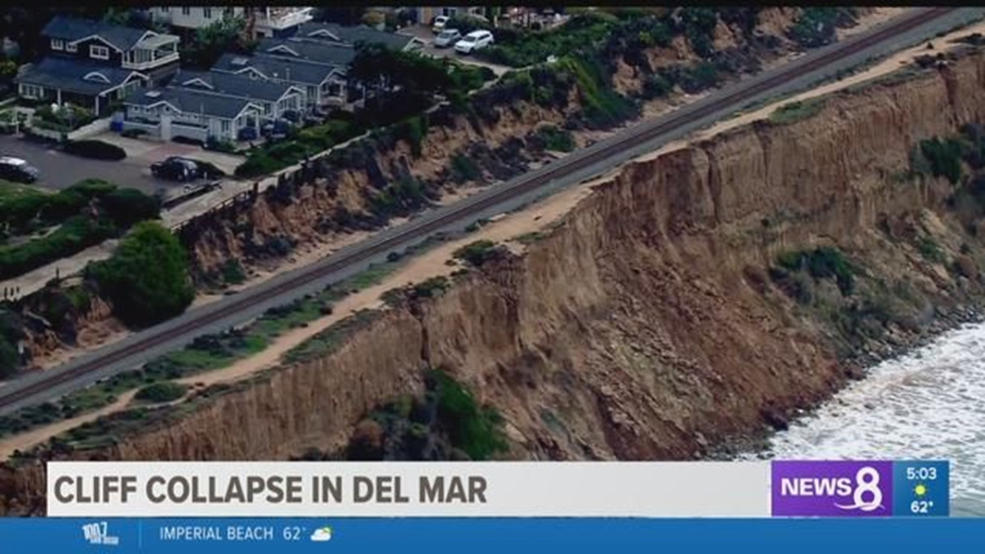 Coaster service halts after bluff collapse in Del Mar | cbs8.com
