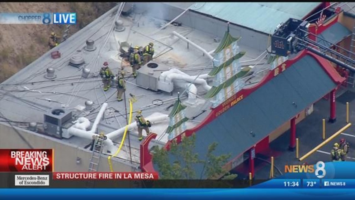 Structure fire breaks out in La Mesa | cbs8.com
