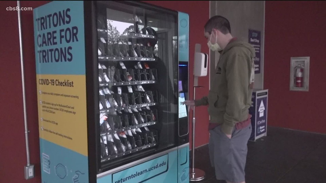 UC San Diego installs COVID-19 test vending machines on campus | cbs8.com
