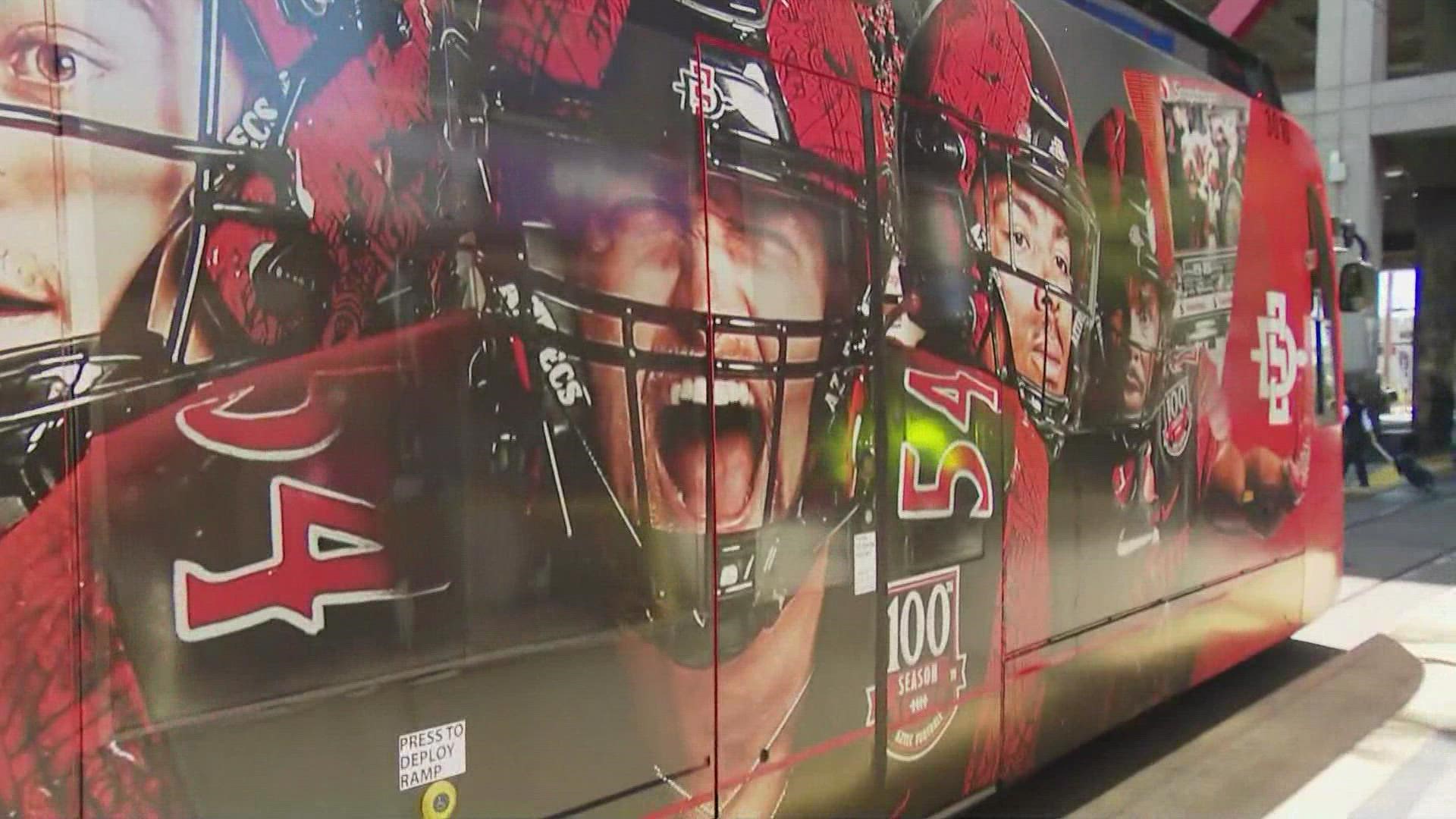 MTS unveils new 'Snapdragon' trolley car | cbs8.com
