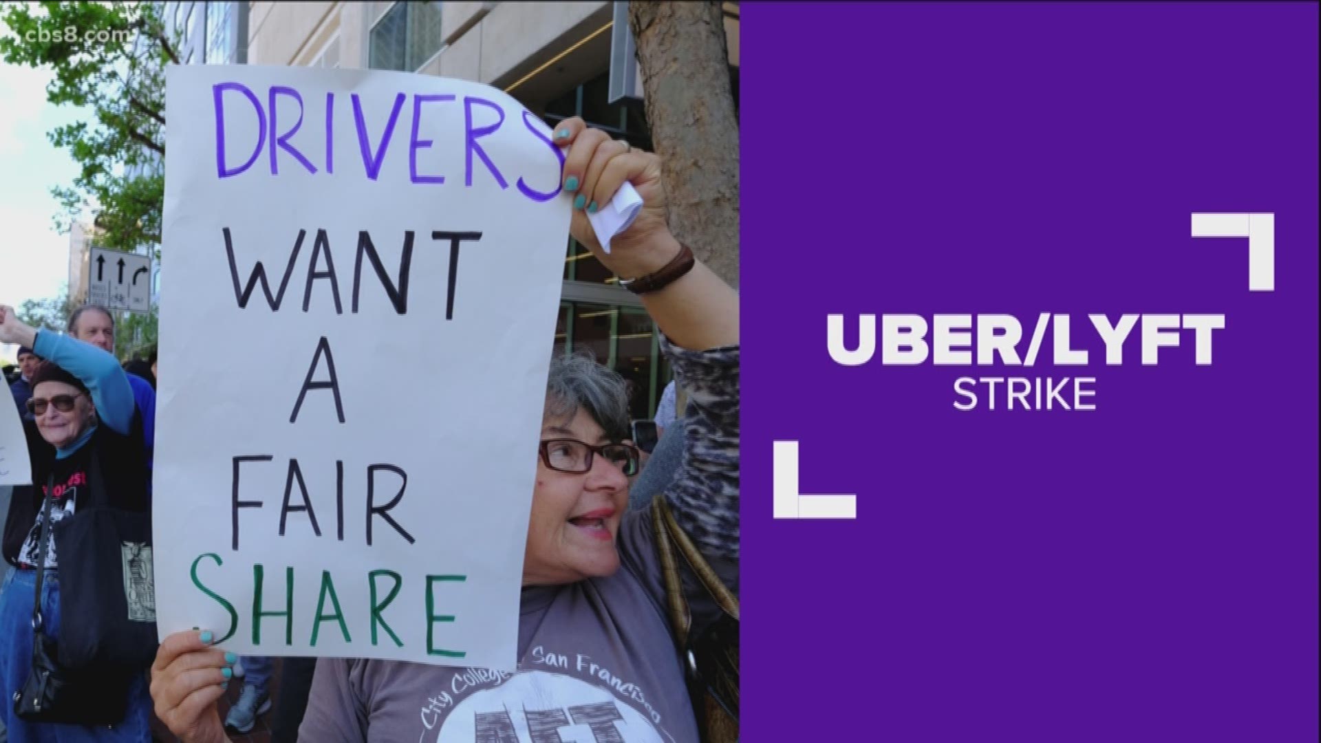San Diego Uber and Lyft drivers strike for higher wages | cbs8.com