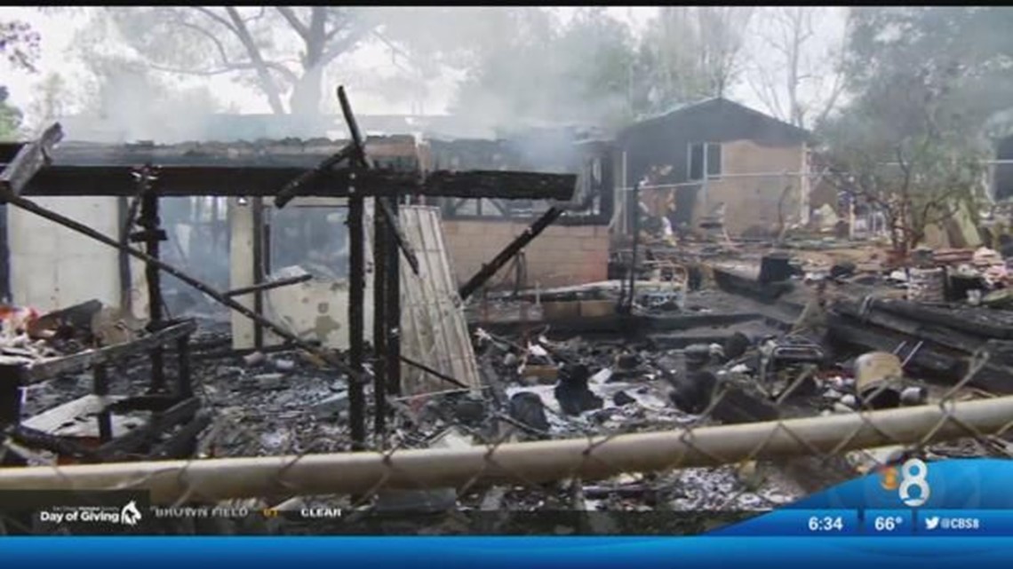 Explosions and fire level Fallbrook home | cbs8.com
