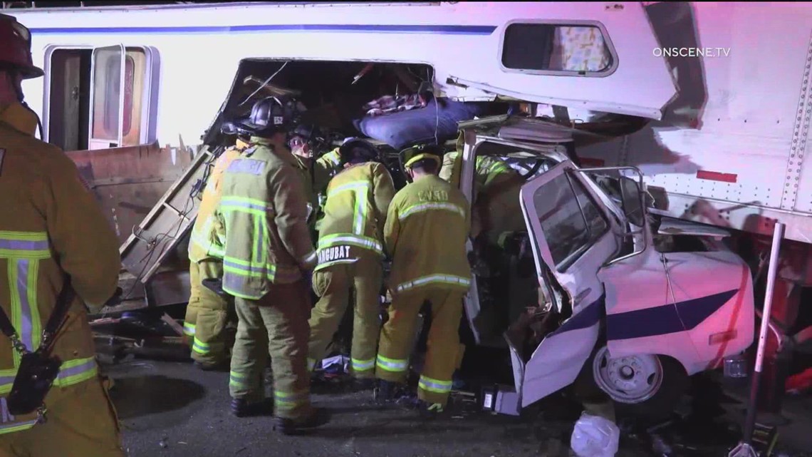 RV ripped to shreds in Chula Vista after crash; pups and owner rescued ...