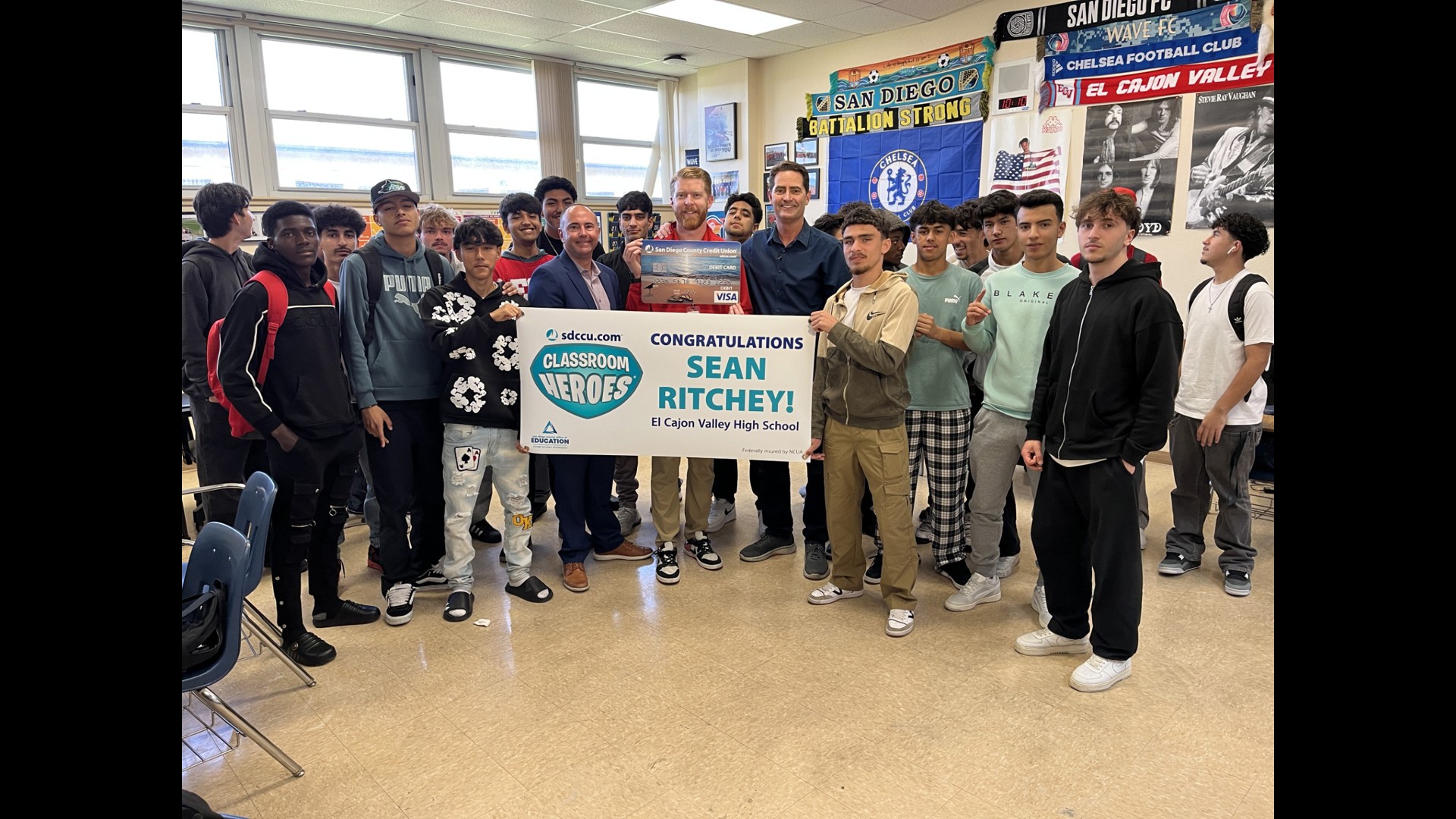 SDCCU honors Mr. Sean Ritchey as a Classroom Hero | cbs8.com