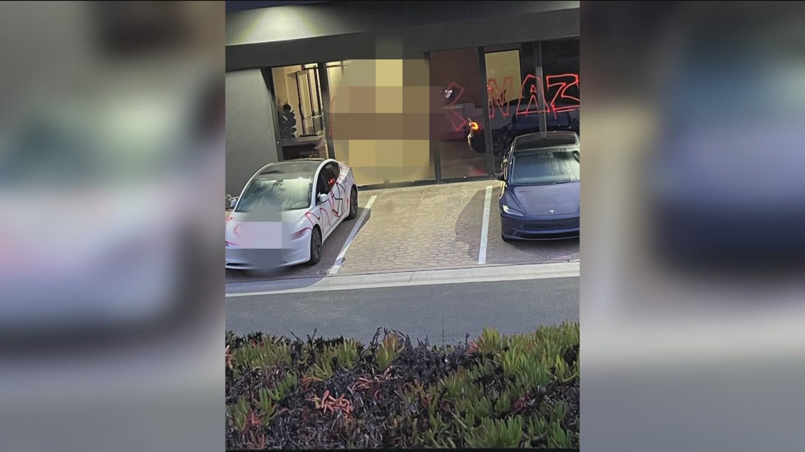 Encinitas Tesla dealership vandalized as criticism of Elon Musk grows ...
