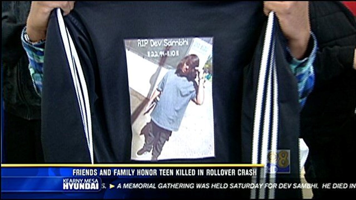 Friends and Family honor Teen killed in rollover crash | cbs8.com